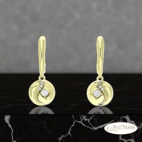14K Gold Filled lógós fülbevaló - Estera - ekszerpanorama.hu
